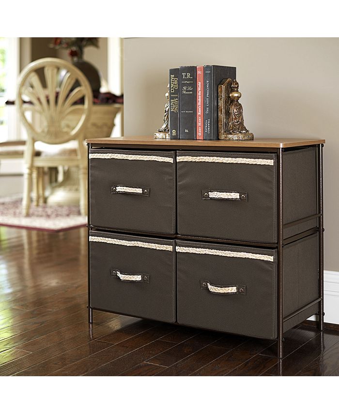 Household Essentials Bronze 2-Tier Storage Table - Macy's