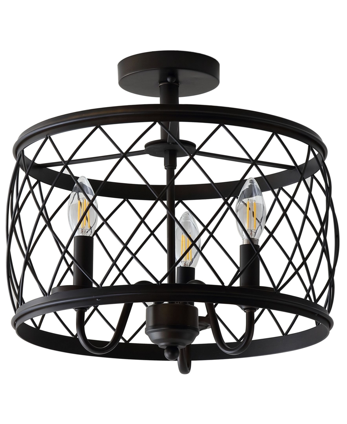 Click here for Jonathan Y Eleanor 3-Light Metal Led Semi Flush Mo... prices