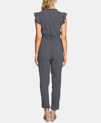 CeCe Printed Ruffled Jumpsuit - Macy's