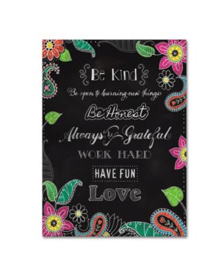 Fiona Stokes-Gilbert 'Chalkboard Inspirations' Canvas Art - 32" x 24" x ...