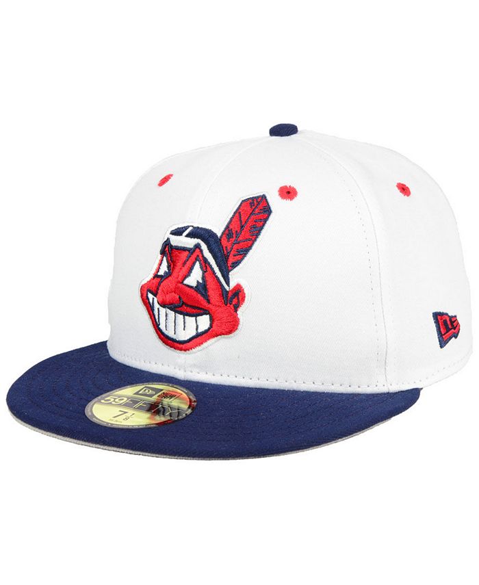 New Era Cleveland Indians Retro World Series Patch 59FIFTY Fitted Cap ...
