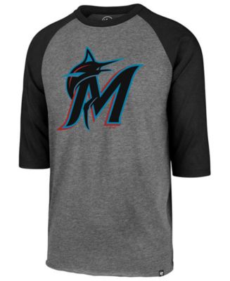 '47 Brand Men's Miami Marlins Throwback Club Raglan T-Shirt - Macy's