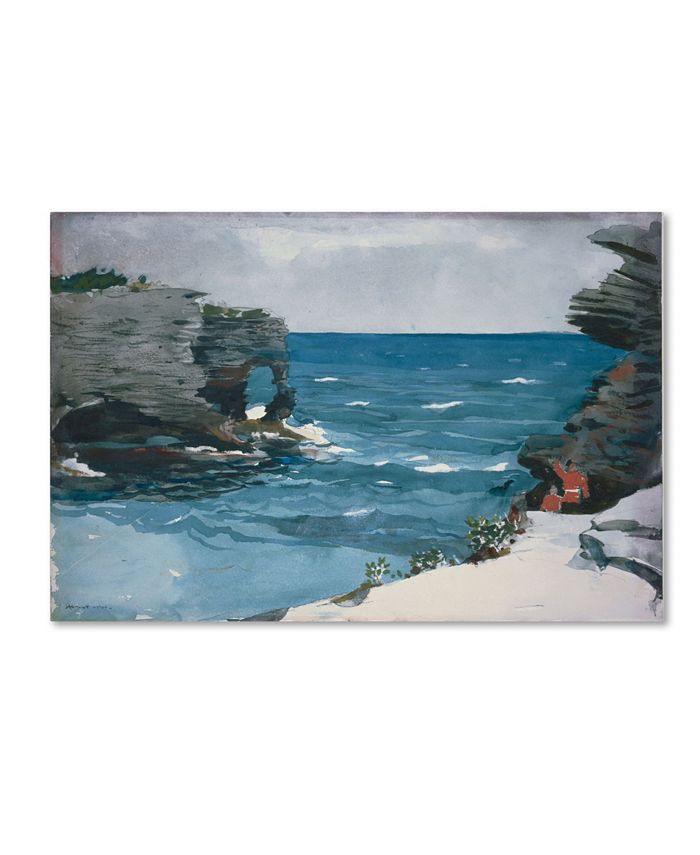 Trademark Global Homer 'Rocky Shore Bermuda' Canvas Art - 24" x 16" x 2 ...