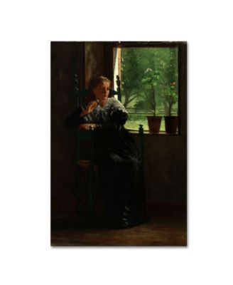 Homer 'At The Window' Canvas Art - 47" x 30" x 2" - Macy's