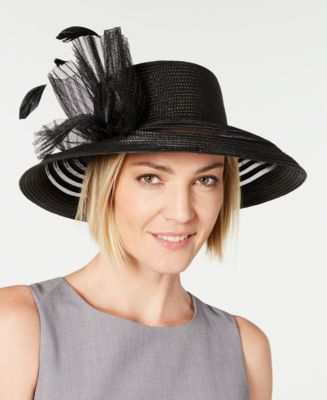August Hats Sheer-Stripe Romantic Hat, Created for Macy's - Macy's