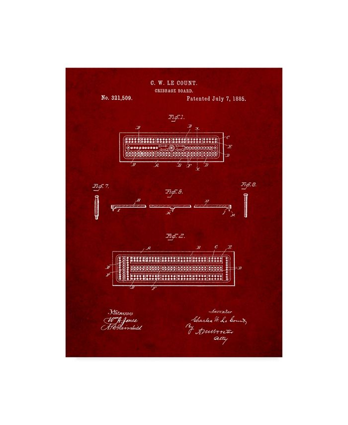 Trademark Innovations Cole Borders 'Cribbage Board' Canvas Art - 24" x ...