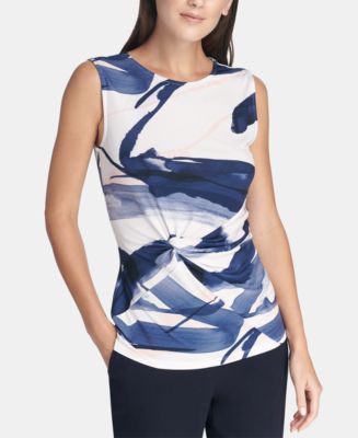 DKNY Twisted-Front Top - Macy's