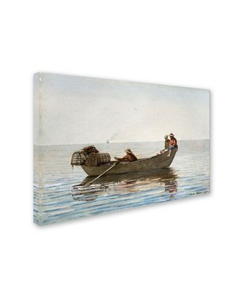 Trademark Global Homer 'Three Boys In A Dory With Lobster Pots' Canvas ...