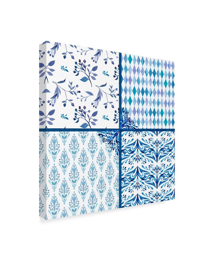 Trademark Global Irina Trzaskos Studio 'Blue Patterns' Canvas Art - 24 ...