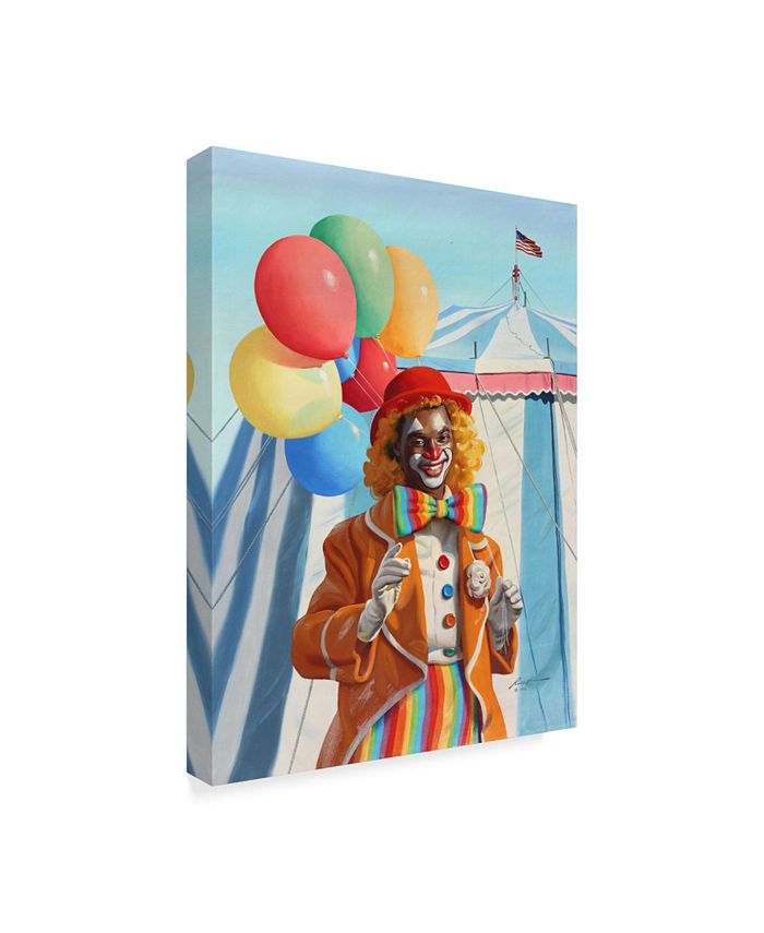 Trademark Global D. Rusty Rust 'Clown Balloons' Canvas Art - 24" x 18 ...