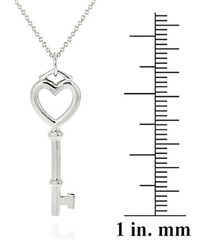 Giani Bernini Key Heart 18" Pendant Necklace in Sterling Silver ...