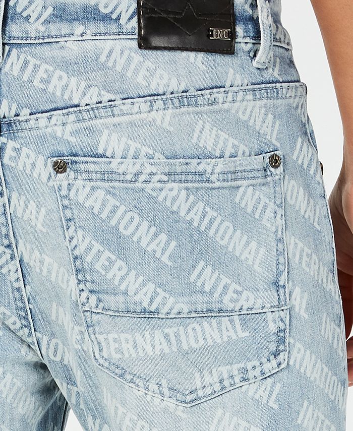 INC International Concepts INC Men's Skinny-Fit Logo Graphic Jeans ...
