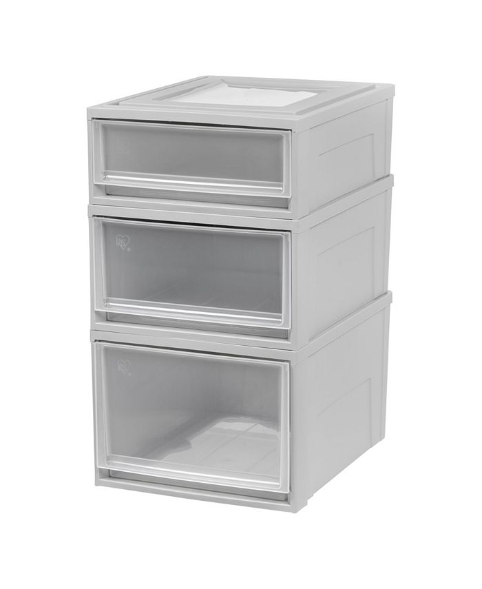 IRIS USA Iris Shallow Medium Deep Box Chest Drawer Set - Macy's