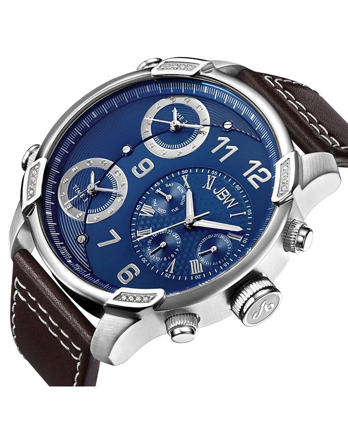 Jbw Men's G4 Diamond (1/6 ct.t.w.) Stainless Steel Watch - Macy's