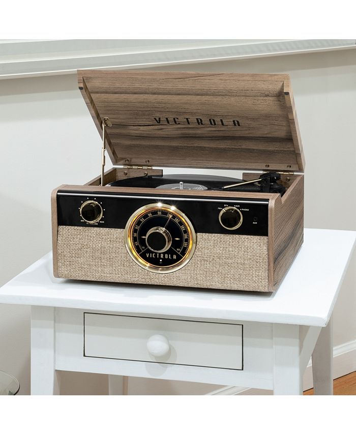 Victrola Wood Metropolitan Mid Century Modern Bluetooth Record Player ...