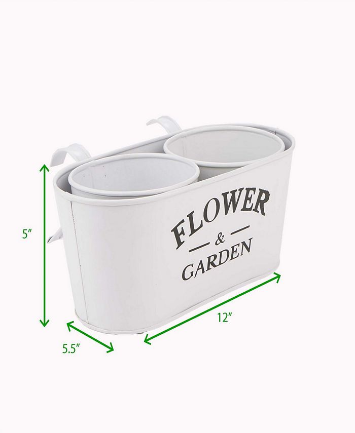 Mind Reader Planter Set Flower Pots with Handles 3 Pieces - Macy's