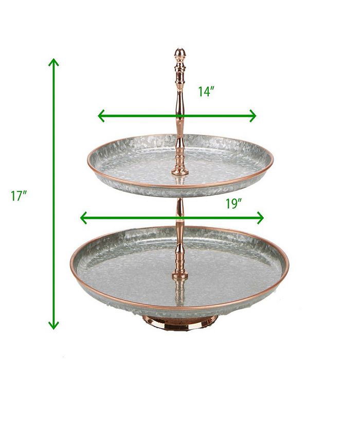 Mind Reader Brass and Iron 2 Tier Pastry Stand - Macy's