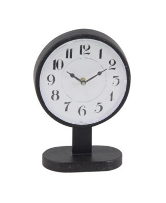 Rosemary Lane Modern Round Iron Table Clock - Macy's