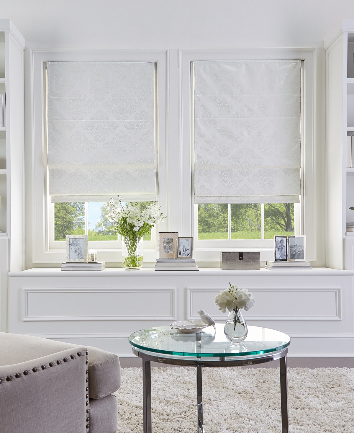 Click here for Damask 27 Window Shade - Ivory prices