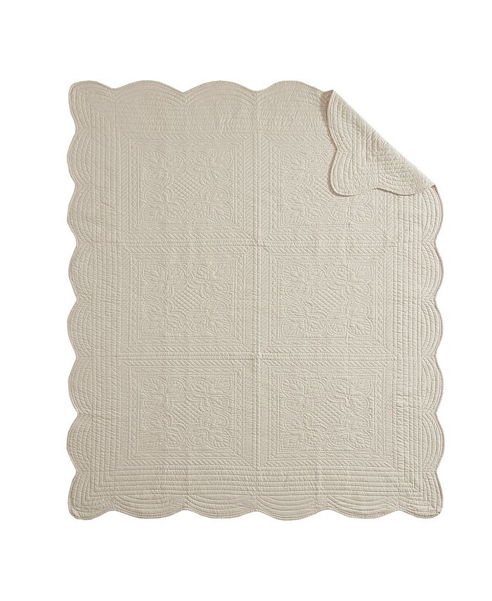 Madison Park Tuscany Scalloped-Edge Throw, 60" x 72" & Reviews - Home ...