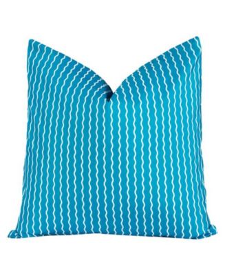 Crayola Serpentine Stripe Cerulean 16" Designer Throw Pillow - Macy's