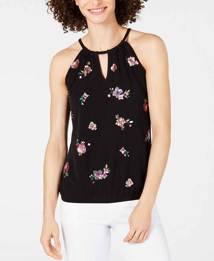 INC International Concepts INC Embellished Halter Top, Created for Macy ...