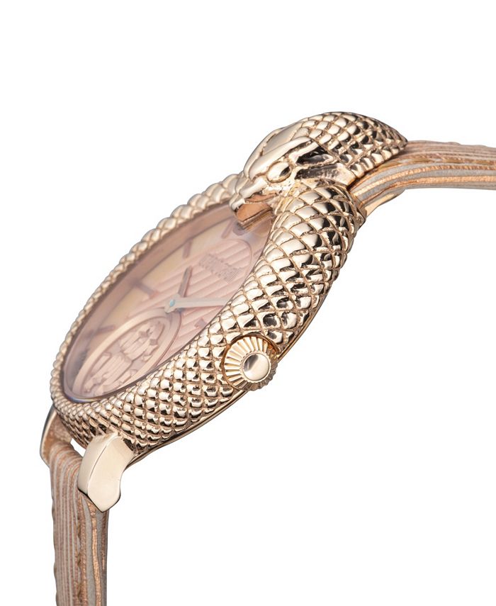 Roberto Cavalli By Franck Muller Women's Swiss Quartz Metallic Rose ...