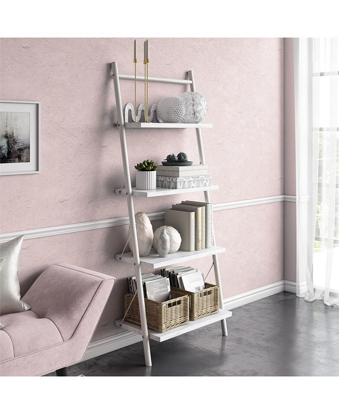 CosmoLiving by Cosmopolitan Nova 4 Shelf Ladder Bookcase - Macy's