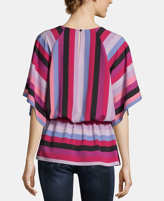 ECI Striped Peplum Top - Macy's