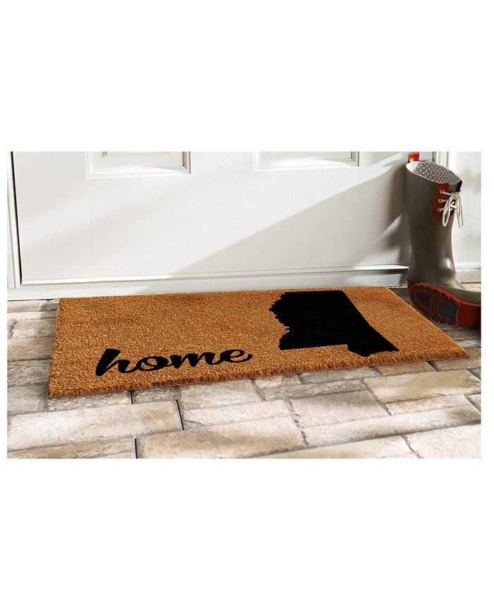 Home & More Mississippi 18" x 30" Coir/Vinyl Doormat - Macy's