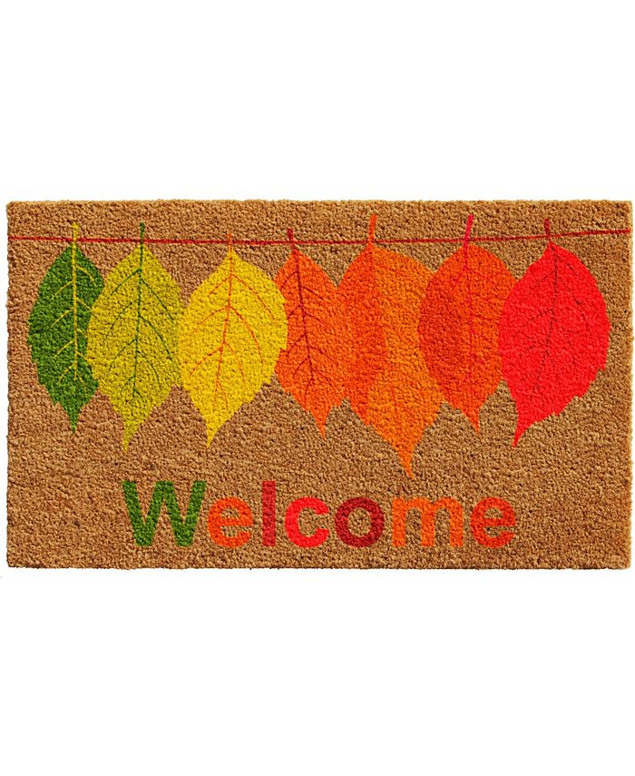 Home & More Fall Colors 17" x 29" Coir/Vinyl Doormat - Macy's