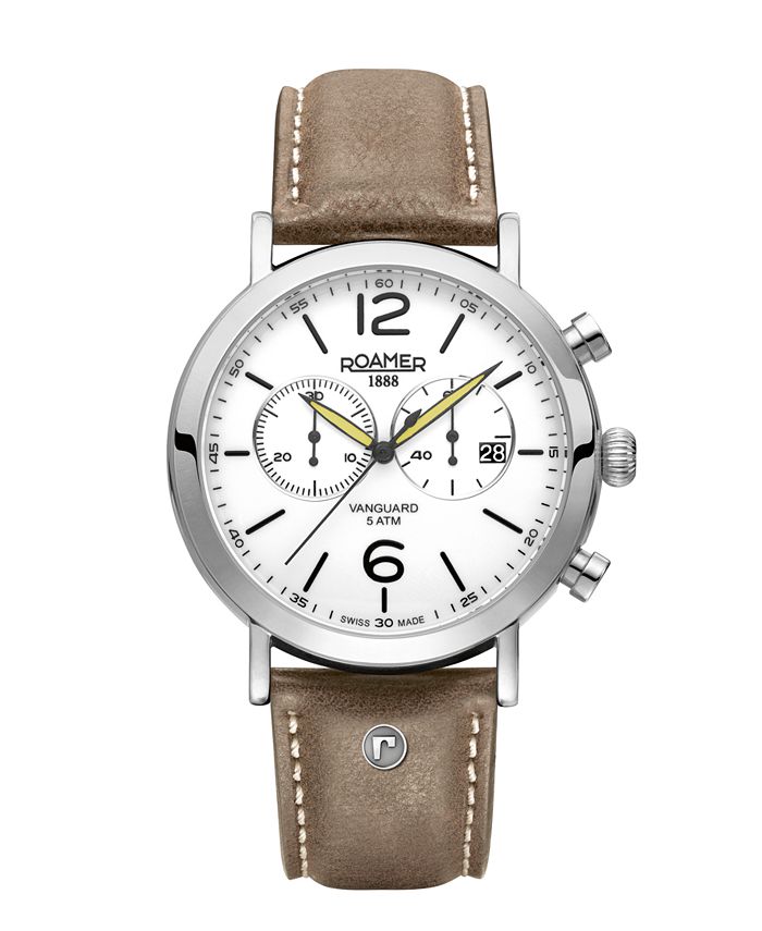 Roamer Men's Chronograph 42 mm Dress Watch in Stainless Steel Case on ...