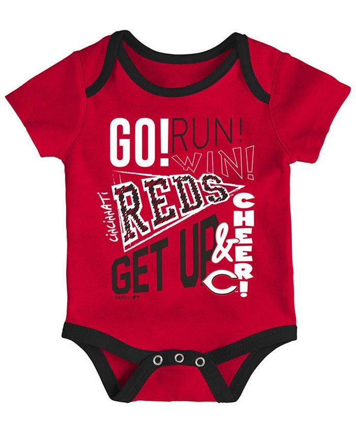 Outerstuff Baby Cincinnati Reds Newest Rookie 3 Piece Bodysuit Set - Macy's