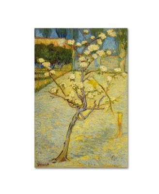 Van Gogh 'Small Pear Tree In Blossom' Canvas Art - 24" x 16" x 2" - Macy's