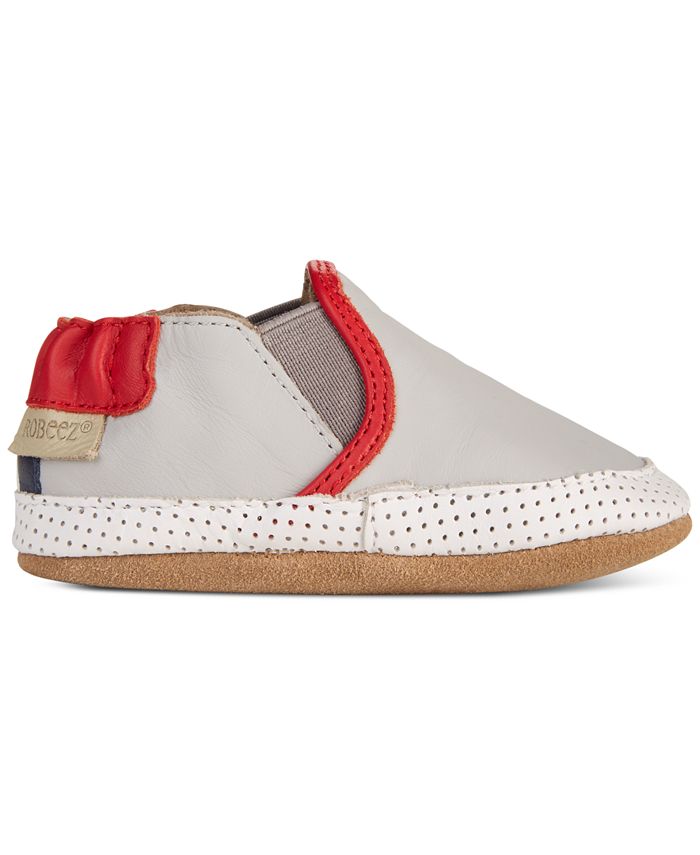 Robeez Baby Boys Liam Grey Soft Sole Shoes - Macy's