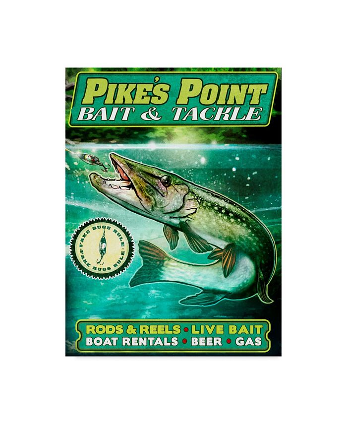 Trademark Innovations Old Red Truck 'Pike' Canvas Art - 32" x 24" x 2 ...