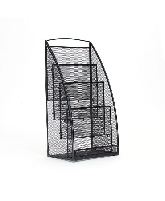 Mind Reader 4 Pocket Metal Mesh Newspaper and Magazine Rack - Macy's