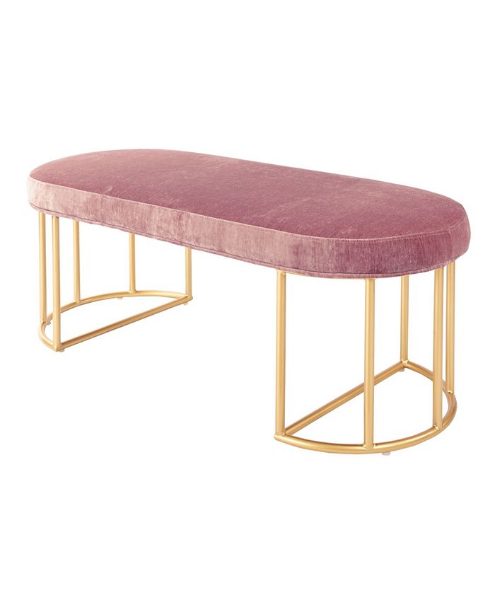 Office Star Kinsley Bench with Gold Frame - Macy's