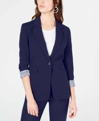 Bar III Bi-Stretch One-Button Jacket, Created for Macy's - Macy's