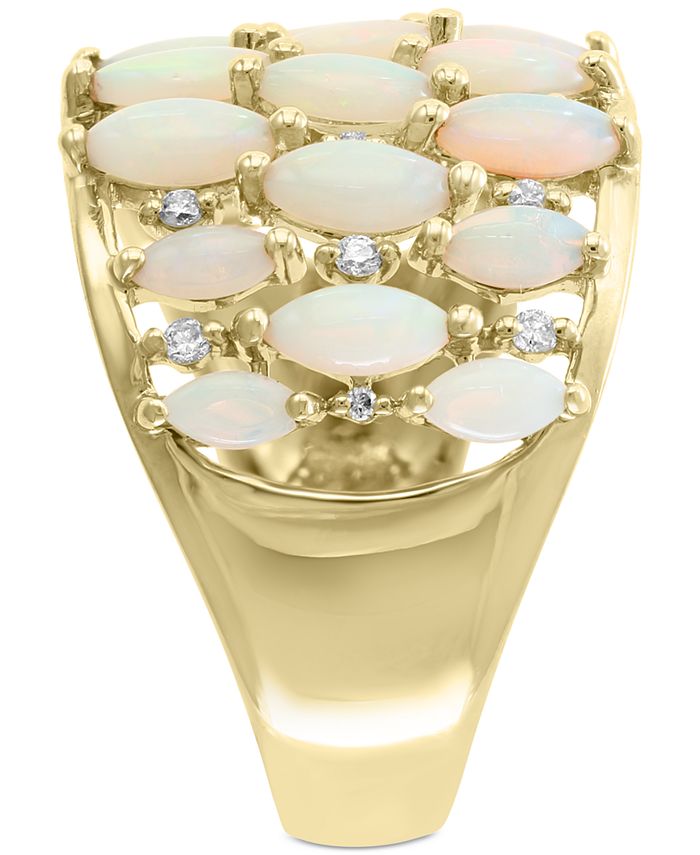 EFFY Collection EFFY® Opal (1 ct. t.w.) & Diamond (1/6 ct. t.w ...