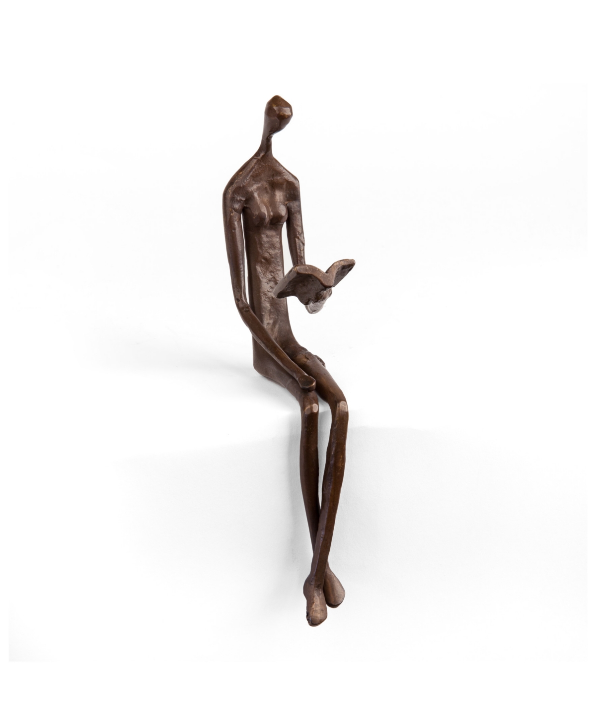 Click here for Danya B. Woman Reading Over Ledge Cast Bronze - Br... prices