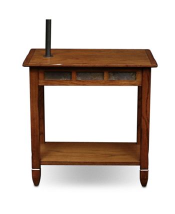 Leick Home Favorite Finds Rustic Slate Tile Chairside Swing Arm Lamp ...