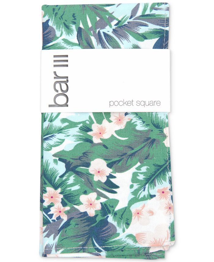 Bar III Men's Davis Floral Pocket Square, Created for Macy's - Macy's