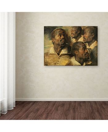Trademark Global Peter Paul Rubens 'Four Studies Of A Head Of A Moor ...