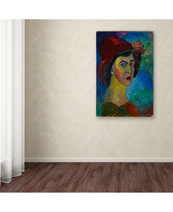 Trademark Global Marianne Von Werefkin 'Self Portrait' Canvas Art - 47 ...