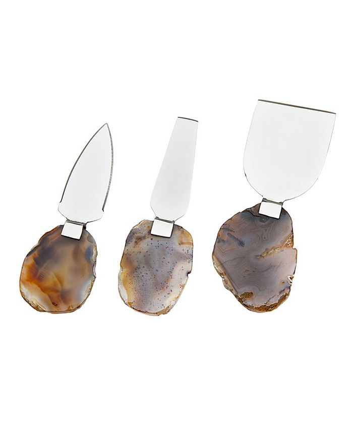 Godinger Agate Handle 3 Pc Cheese Set - Macy's