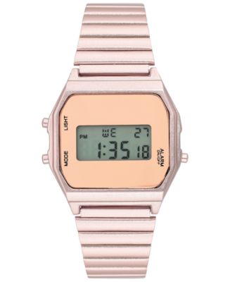 INC Women's Digital Rose Gold-Tone Stainless Steel Bracelet Watch 33 ...