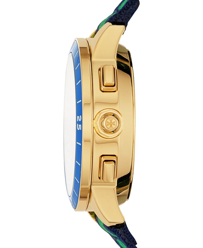 Tory Burch Women's Collins Multicolor Grosgrain Strap Hybrid Smart ...