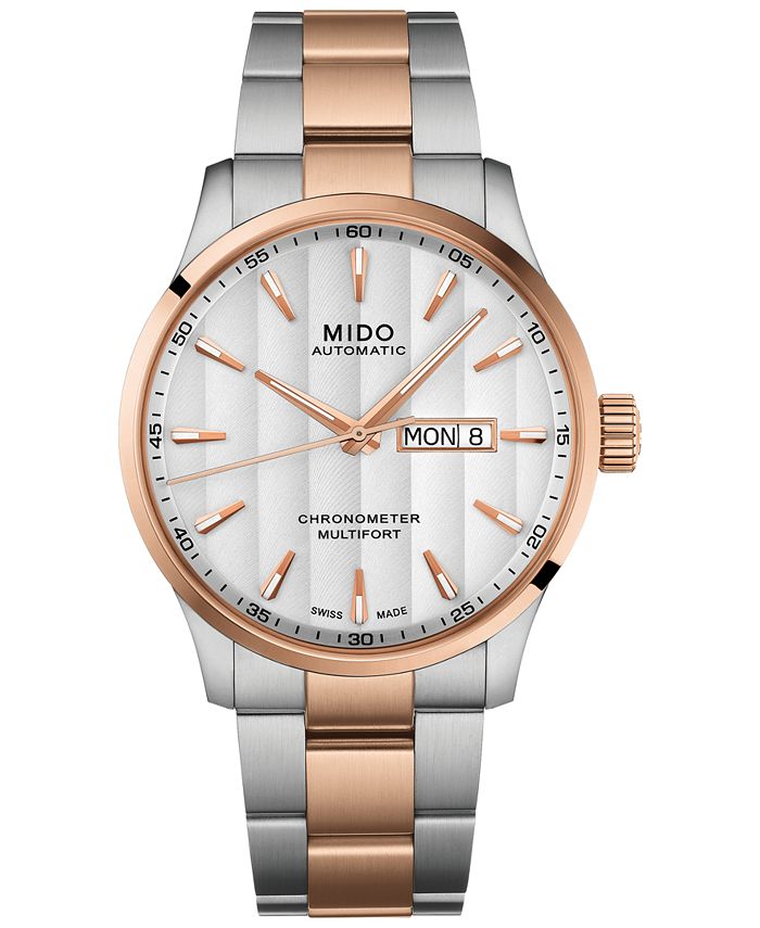 Mido Men's Swiss Automatic Multifort Chronometer Two-Tone Stainless ...