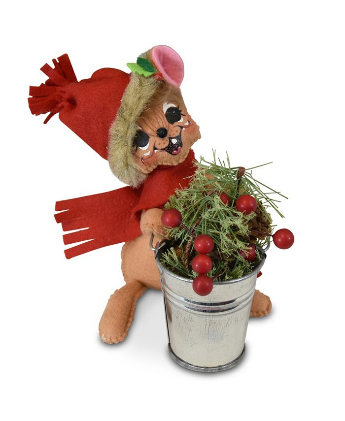 Annalee 6in Rustic Pine Bucket Mouse - Macy's